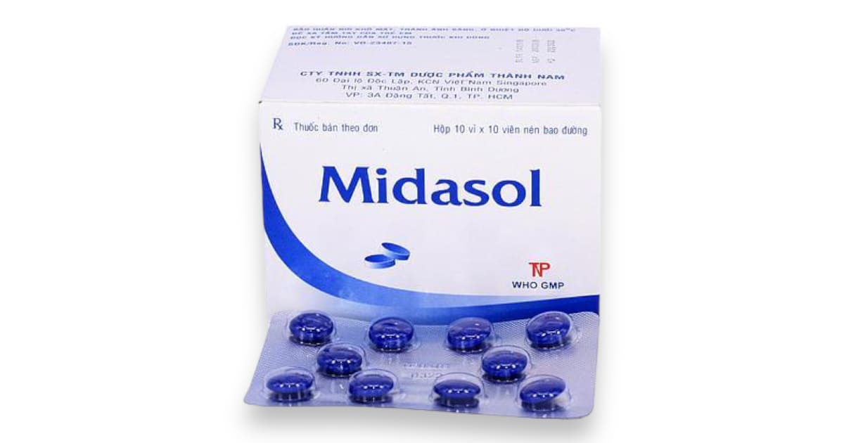 Midasol .Hộp*10vỉ*10viên.Thành Nam - Công ty TNHH Dược An Khang