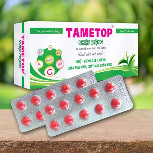 Tametop Nhiệt miệng. Hộp*3vỉ*10viên - Công ty TNHH Dược An Khang