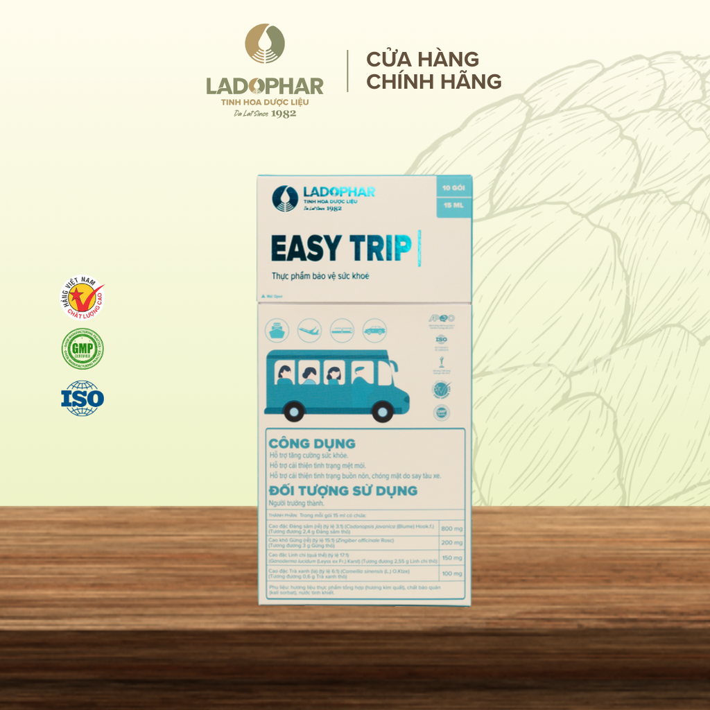 Say xe Easy Trip Cty Lâm Đồng Hộp*10 gói 15ml - Công ty TNHH Dược An Khang